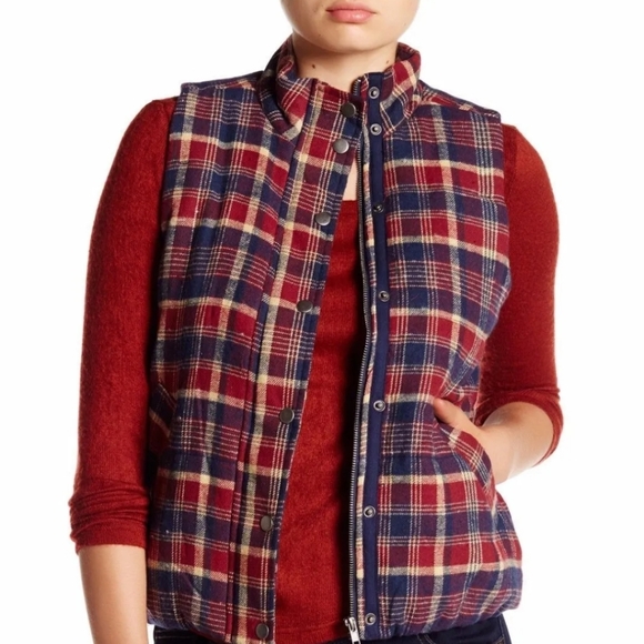 Jolt | Jackets & Coats | Jolt Plaid Vest Puffer Y2k Flannel Warm Snow ...